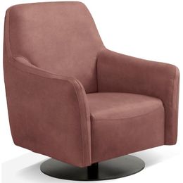 Egoitaliano Sessel &raquo;Felicity Drehsessel mit Wippfunktion, kompakt und bequem, Loungesessel&laquo; Solit&auml;rsessel drehbar mit Wipp-Funktion braun Luxus-Microfaser BLUSH, 