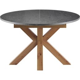 set one by Musterring Esstisch &raquo;New Atlanta&laquo; mit runder Platte, ausziehbar, Stern-Fu&szlig;, Ma&szlig;e &Oslash;130cm (170x130cm) schwarz B/H/T: 130cm x 81cm x 130cm, 