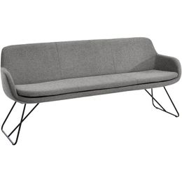 Musterring Essbank &raquo;Tavia&laquo; Schlittengestell in drei Ausf&uuml;hrungen, Breite 180, 200 oder 220 cm grau 100% PES B/H/T: 180cm x 87cm x 66cm, Chenille