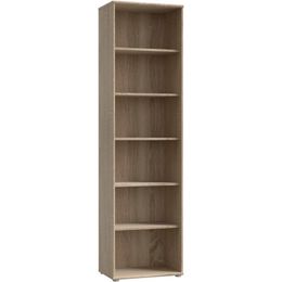 FORTE Regal &raquo;Tempra, Mehrzweckregal schmal, H&ouml;he 197,5 cm, 5 Ablageb&ouml;den&laquo; H&ouml;he ca. 197,5 cm braun Holzwerkstoff B/H/T: 54cm x 197,5cm x 34,8cm, 6 Stk.