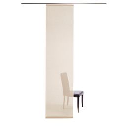 HOMING Schiebegardine &raquo;Manhattan&laquo; Stangendurchzug 1 Stk. tlg. Fl&auml;chenvorhang beige Obermaterial: 100% Polyester 245cm, Stangendurchzug, 60cm