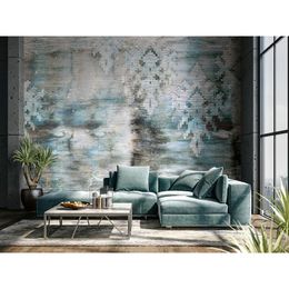marburg Fototapete &raquo;Anushka&laquo; matt glatt moderne Tapete f&uuml;r Wohnzimmer Schlafzimmer K&uuml;che blau Vlies B/L: 2,65m x 3,4m, Rollen: 1