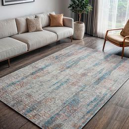 OTTO home Teppich &raquo;Myrah&laquo; rechteckig 8 mm H&ouml;he Kurzflor, modernes Design, pflegeleicht, Wohnzimmer grau Polyester B : 200cm 1 Stk., 8mm, L: 290cm