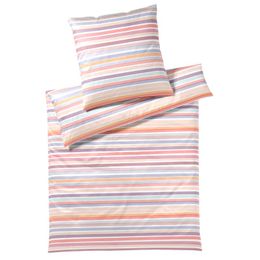 Elegante Bettw&auml;sche &raquo;Tapes&laquo; 2 Stk. angenehmes Hautgef&uuml;hl rosa Mako-Batist, Obermaterial: 100% Baumwolle B/L: 135cm x 200cm, 1 Stk., 1 Stk., Mako-Batist, B/L: 