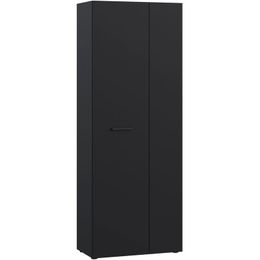 FORTE Mehrzweckschrank &raquo;NET306&laquo; Mehrzweckschrank, inklusive Einlegb&ouml;den, verschiedene Dekore schwarz Holzwerkstoff Schwarz, B/H/T: 68,7cm x 181,1cm x 