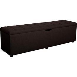Home Affaire Hockerbank &raquo;Checked&laquo; mit Stauraum, Breite 120 cm und 160 cm, als Bettbank geeignet grau Struktur fein (100% Polyester) f&uuml;r Bett Classico,
