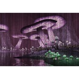 Livingwalls living walls Fototapete &raquo;Walls by Patel Fantasy 2&laquo; glatt Vlies, Wand, Schr&auml;ge gr&uuml;n Vlies B/L: 4m x 2,7m