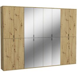 Home Affaire Garderoben-Set &raquo;Trondheim, Breite 244 cm, best. aus 4 Schr&auml;nken, 16 T&uuml;ren, 36 F&auml;cher&laquo; Set, 4 Stk. tlg. braun Holzwerkstoff B/H/T: 244cmcm
