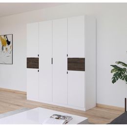 Rauch Dreht&uuml;renschrank &raquo;Kleiderschrank Schrank Garderobe W&auml;scheschrank TICAO&laquo; Schubladen in der H&ouml;he variabel positionierbar, mit 2 ger&auml;umigen 