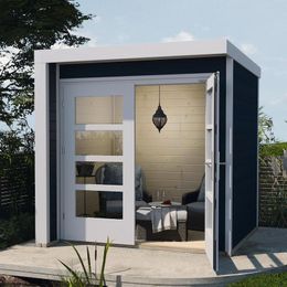 Weka Gartenhaus &raquo;Design 262&laquo; grau Massivholz Fu&szlig;boden im Gartenhaus, ohne Dacheindeckung