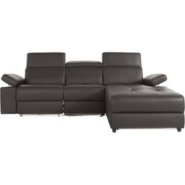 Home Affaire Ecksofa &raquo;Kilado, L-Form,&laquo; mit Relaxfunktion, verstellbarer Armlehne, Kopfteilverstellung braun Kunstleder B/H/T: 259cm x 98cm x 163cm, 