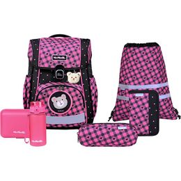 McNeill Damen McNeill Schulranzen &raquo;Bravo, inkl. Etui, Turnbeutel,&laquo; Reflektierende Streifen auf den Schultergurten;Retroreflektierende Fl&auml;chen pink B/H
