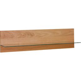 Home Affaire Wandregal &raquo;Wandregal B:122,5 cm, mit Glasablageboden, Korpus eiche furnier&laquo; 1 Stk. tlg. individuell in den verschiedensten Wohnbereichen 