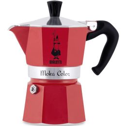 Bialetti Espressokocher &raquo;Moka Express&laquo; 0,06 l Kaffeekanne Aluminium, in hochwertiger Lackierung, 1 Tasse rot 0,06 l, 1