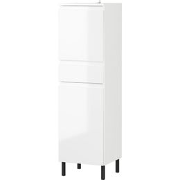 Germania Midischrank &raquo;Scantic&laquo; 1 Stk. tlg. mit griffloser Optik wei&szlig; Holzwerkstoff, MDF Wei&szlig;, B/H/T: 34cm x 120cm x 34cm, Schubladen: 1 Stk. T&uuml;ren: 2 