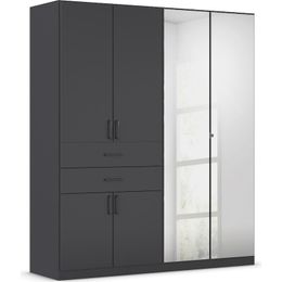 Rauch Dreht&uuml;renschrank &raquo;Maika&laquo; mit Spiegel, 2 Schubladen, in verschiedenen Breiten, H&ouml;hen und Farben grau Holzwerkstoff B/H/T: 181cm x 210cm x 54cm