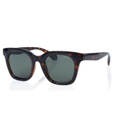 Superdry Damen Sonnenbrille &raquo;Modell 996073&laquo; Form Feminin, Logoschriftzug auf B&uuml;gel, Kunststofffassung braun Einheitsgr&ouml;&szlig;e
