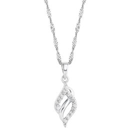 Amor Damen Kette mit Anh&auml;nger &raquo;9947546&laquo; mit Zirkonia (synth.) bunt Silber 925 (Sterlingsilber), L: 42