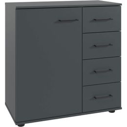wimex Kombikommode &raquo;Taiga&laquo; 1 t&uuml;rig und 4 Schubladen grau Holzwerkstoff B/H/T: 81cm x 83cm x 41cm, 4 Stk., 1 Stk.