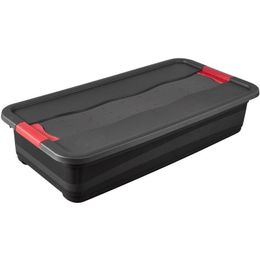 keeeper Transportbeh&auml;lter &raquo;eckhart&laquo; 39,5 cm breit 17 cm hoch 79,5 cm lang 33 Liter, mit Deckel, Schiebeverschluss, extra stabil schwarz Kunststoff B/H
