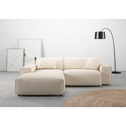 Home Affaire Ecksofa &raquo;Glimminge L-Form auch in Breitcord, Feincord + Easy care-Bezug,&laquo; Breite 234, Zierkissen beige 100% Polyester B/H/T: 234cm x 71cm