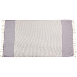done. Plaid &raquo;Lounge Diamond&laquo; Leichtes Plaid mit geknoteten Fransen lila Baumwolle B/L: 100cm x 180cm