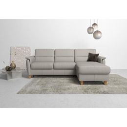 Home Affaire Ecksofa &raquo;Palmera L-Form, B: 244 cm - OTTO. Verl&auml;ssliche Qualit&auml;t.&laquo; optional Schlaffunktion & Bettkasten, Federkern grau Luxus-Microfaser 