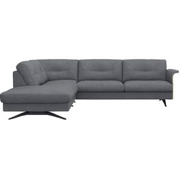 FLEXLUX Ecksofa &raquo;Glow bequem und komfortabel durch hochwertigen Sitzaufbau, L-Form&laquo; Skandinavisches Design, In hochwertiger Verarbeitung blau 62% 