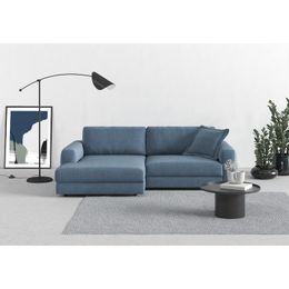 Trendmanufaktur Ecksofa &raquo;Bourbon Mega_Ecke mit tollem Sitzkomfort, Breite 250cm, L-Form&laquo; mit extra hohem Sitzkomfort, auch in Cord erh&auml;ltlich blau 100