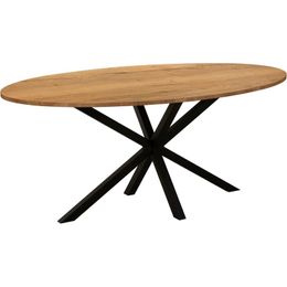 OMG Design Esstisch &raquo;Kent&laquo; 1 Stk. tlg. Hochwertige Melamin-Tischplatte mit Metallgestell braun B/H/T: 138cm x 77cm x 85cm