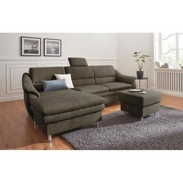 Sit & More sit&more Ecksofa &raquo;Cardoso L-Form&laquo; mit Federkern, wahlweise mit Schlaffunktion grau Luxus-Microfaser 2 (100% Polyester);Luxus-Microfaser ALTARA NUBUCK 