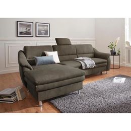 Sit & More sit&more Ecksofa &raquo;Cardoso L-Form&laquo; mit Federkern, wahlweise mit Schlaffunktion grau Luxus-Microfaser 2 (100% Polyester);Luxus-Microfaser ALTARA NUBUCK 