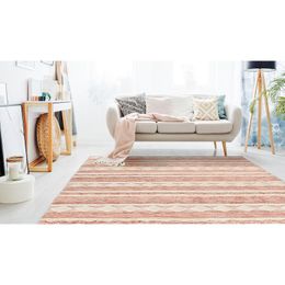 me gusta Wollteppich &raquo;Bohist 225&laquo; rechteckig 15 mm H&ouml;he rosa Wolle B : 80cm 1 Stk., 15mm, L: 150cm