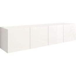 borchardt M&ouml;bel borchardt M&ouml;bel Lowboard &raquo;Vaasa, Konsole, H&auml;ngeschrank mit 4 T&uuml;ren&laquo; Breite 152 cm, nur h&auml;ngend wei&szlig; Holzwerkstoff B/H/T: 152cm x 35cm x 35cm, 4 Stk.