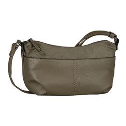 Tom Tailor Damen Tom Tailor Handtasche &raquo;Miha&laquo; weiches Veloursimitat mit soft genarbtem Lederimitat und viel Platz gr&uuml;n B/H/T: 30cm x 17,5cm x 10cm