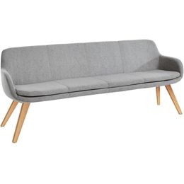 Musterring Essbank &raquo;Tavia&laquo; Stativgestell aus Eiche bianco massiv, Breite 180, 200 oder 220 cm silber 100% PES B/H/T: 220cm x 87cm x 66cm, Flachgewebe