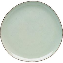 Van Well Speiseteller &raquo;Urban, flacher Teller 27 cm, 6 St&uuml;ck&laquo; Teller Set, sp&uuml;lmaschinen- und mikrowellengeeignet gr&uuml;n Steinzeug 27cm