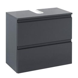 Welltime Waschbeckenunterschrank &raquo;Cardiff&laquo; Badm&ouml;bel, Breite 60 cm grau MDF B/H/T: 60cm x 54cm x 35cm