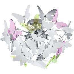 REALITY LEUCHTEN Deckenleuchte &raquo;Butterfly&laquo; G9 1 Stk. Deckenlampe in Schmetterlings-Optik, exkl. Leuchtmittel (G9) grau 3, &Oslash; 45cm H: 28,5cm, 1 Stk.