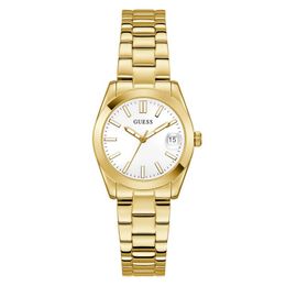 Guess Damen Quarzuhr &raquo;ALICE&laquo; Armbanduhr, Damenuhr, Edelstahlarmband, Datum, Kristallglas gold Einheitsgr&ouml;&szlig;e