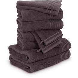 M&ouml;ve Handtuch Set &raquo;New Classic&laquo; 10 Walkfrottier Waschhandschuhen, G&auml;ste-, Hand- und Duscht&uuml;chern, 100% Baumwolle grau Walkfrottier, Obermaterial: 100% 