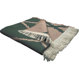 Adam Wohndecke &raquo;Casket Valdelana&laquo; mit grafischem Muster, Kuscheldecke braun Baumwolle B/L: 145cm x 190cm
