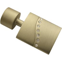 Gardinia Gardinenstangen-Endst&uuml;ck &raquo;Flat&laquo; Serie Gardinenstange Kira beige 2 Stk.