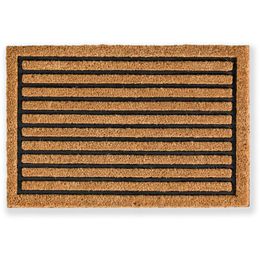 Astra Fu&szlig;matte &raquo;Coco Home 2&laquo; rechteckig 16 mm H&ouml;he Kokos, T&uuml;rmatte, Hoch Tief Struktur, wetterfest, rutschfest braun Gummi, Kokos B : 40cm 1 Stk., 