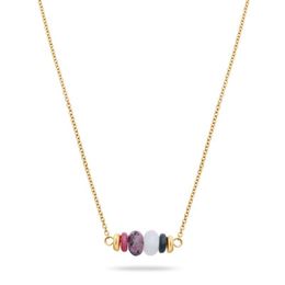 Tamaris Damen Kette mit Anh&auml;nger &raquo;Natural Stones&laquo; bunt Edelstahl, L: 45 B: 0,4mm