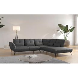OTTO home Ecksofa &raquo;Mikado L-Form&laquo; inkl. Sitztiefenverstellung und Armteilverstellung grau 95% Polyester 5% Polyamid B/H/T: 297cm x 88cm x 245cm, 