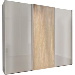 Wiemann Schwebet&uuml;renschrank &raquo;Denver&laquo; hochwertige Beschl&auml;ge beige Floatglas, Holzwerkstoff Champagner-Dekor, B/H/T: 246,3cm x 217cm x 67cm, T&uuml;ren: 3 