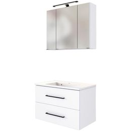 Welltime Badm&ouml;bel-Set &raquo;Luena&laquo; Set, 2 Stk. tlg. wei&szlig; MDF B/H/T: 80cmcm