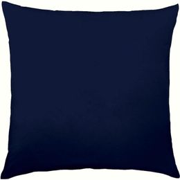 Kaeppel Kissenbezug &raquo;Uni Mako-Satin, 100% Baumwolle&laquo; Kissenh&uuml;lle in vielen sch&ouml;nen Farbt&ouml;nen mit Rei&szlig;verschluss blau Baumwolle, Obermaterial: 100% Baumwolle B