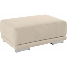 Sit & More sit&more Polsterhocker &raquo;Coria&laquo; beige Luxus-Microfaser ALTARA NUBUCK (100% Polyester);Kunstleder SOFTLUX ;Struktur ( 100% Polyester);Struktur fein ( 90